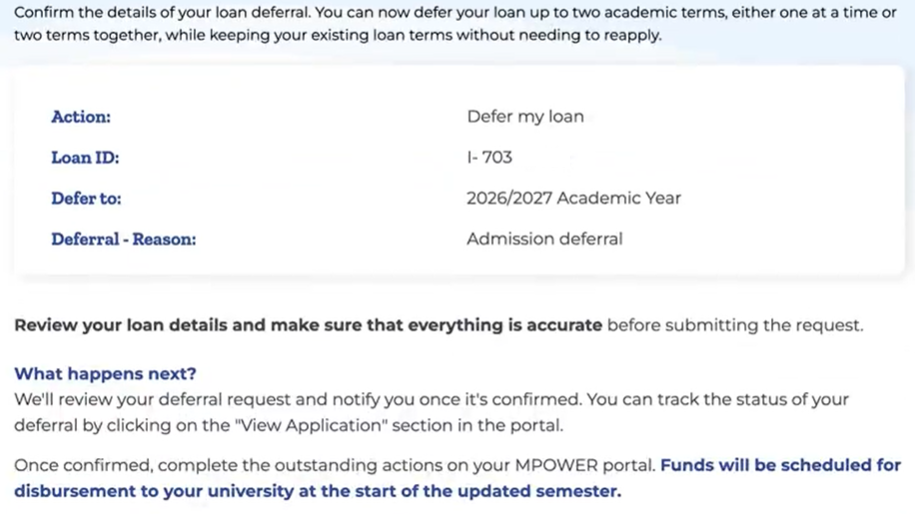 How can I defer my application? – MPOWER Financing