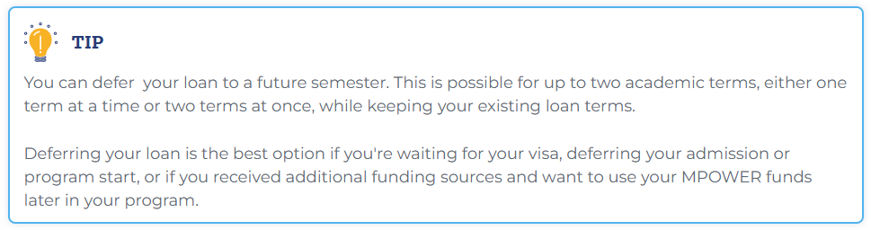 How can I defer my application? – MPOWER Financing